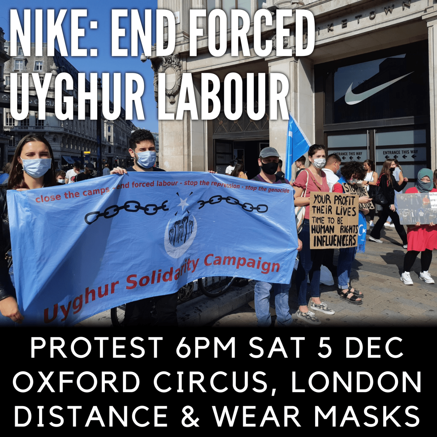 Protest against Nike’s ties to forced Uyghur labour – Uyghur Solidarity UK